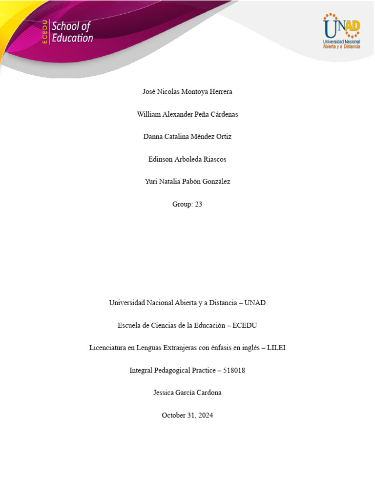 Phase 3 - Practical Component - Educational and Pedagogical Practice ...