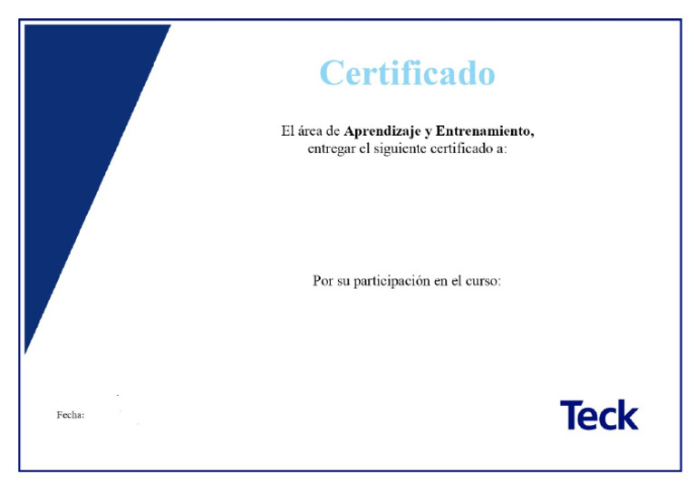 Certificado Aprobación Persona Nueva | PDF