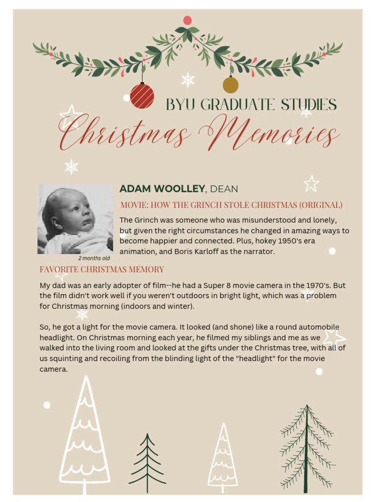 2024 Graduate Studies Christmas Memories | PDF | Christmas | A ...