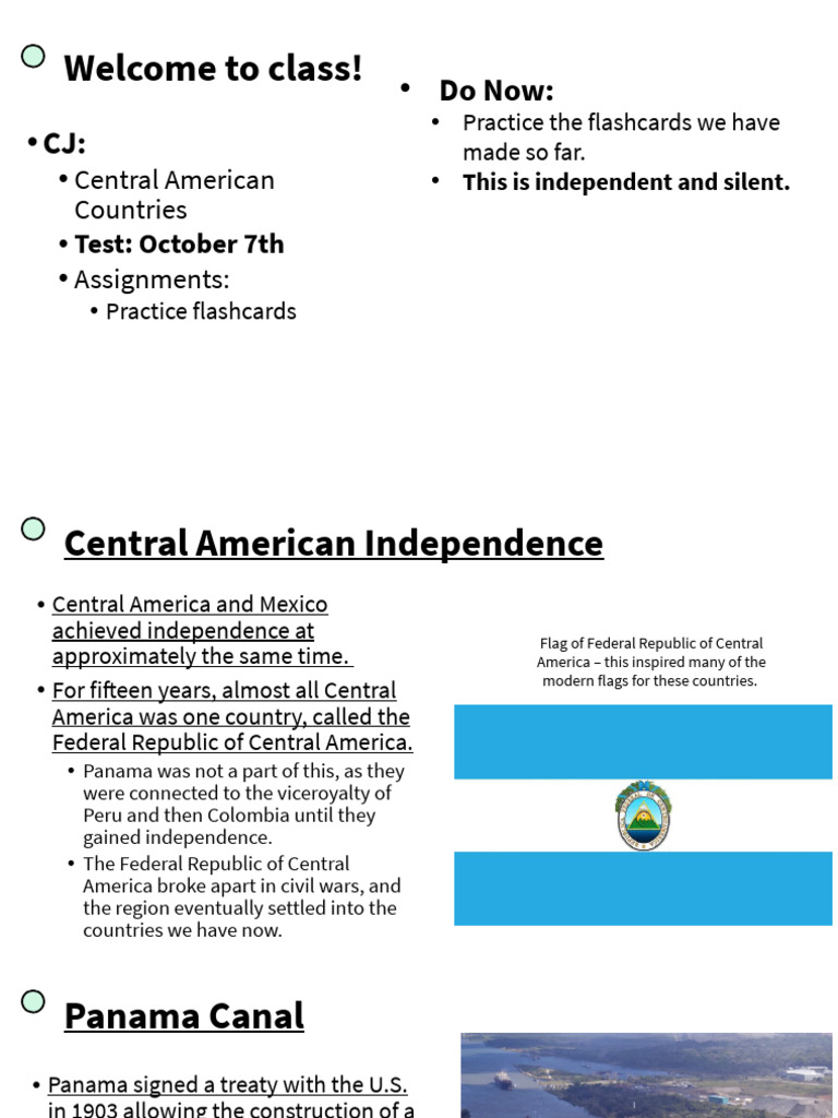 Week 9 Day 5 - Central American Countries | PDF