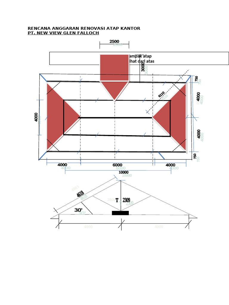 Gambar Rencana Renovasi Atap Kantor | PDF