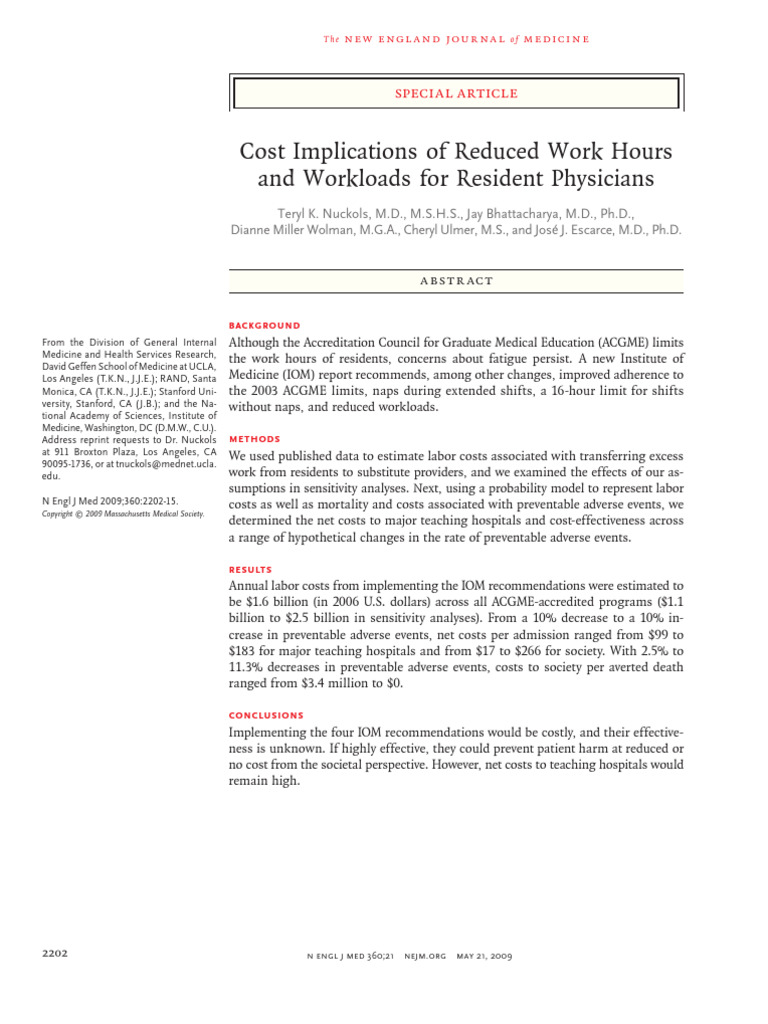 Cost Implications of Reduced Work Hours | PDF | Cost Of Living ...