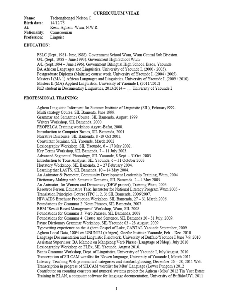 Linguist's Academic Journey | PDF | Linguistics | Phrase