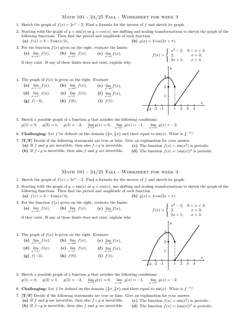 ws03 | PDF | Function (Mathematics) | Mathematical Logic