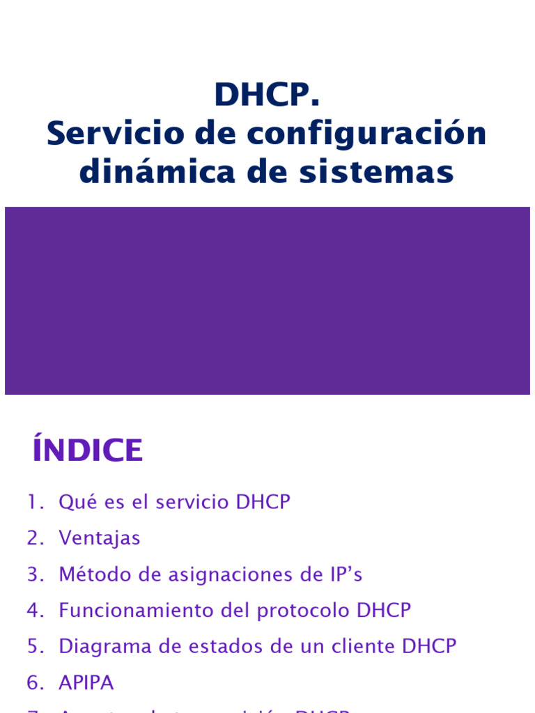DHCP | PDF | Dirección IP | Protocolos de internet