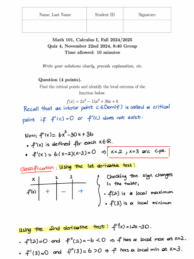 Quiz4 Solutions | PDF