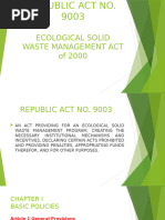 RA 9003 - Ecological Solid Waste Management Act of 2000 | PDF | Waste ...