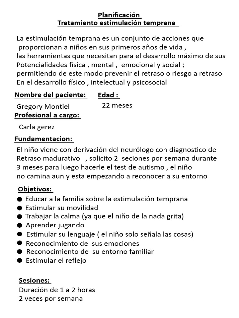 planificador_estimulacion_temprana_de_gerez_carla | PDF | Las emociones | Neurociencia