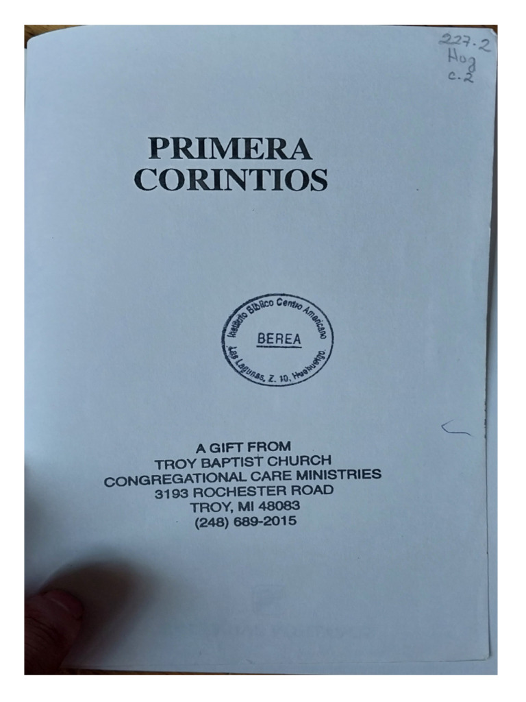 Primera de Corintios de Roberto. | PDF