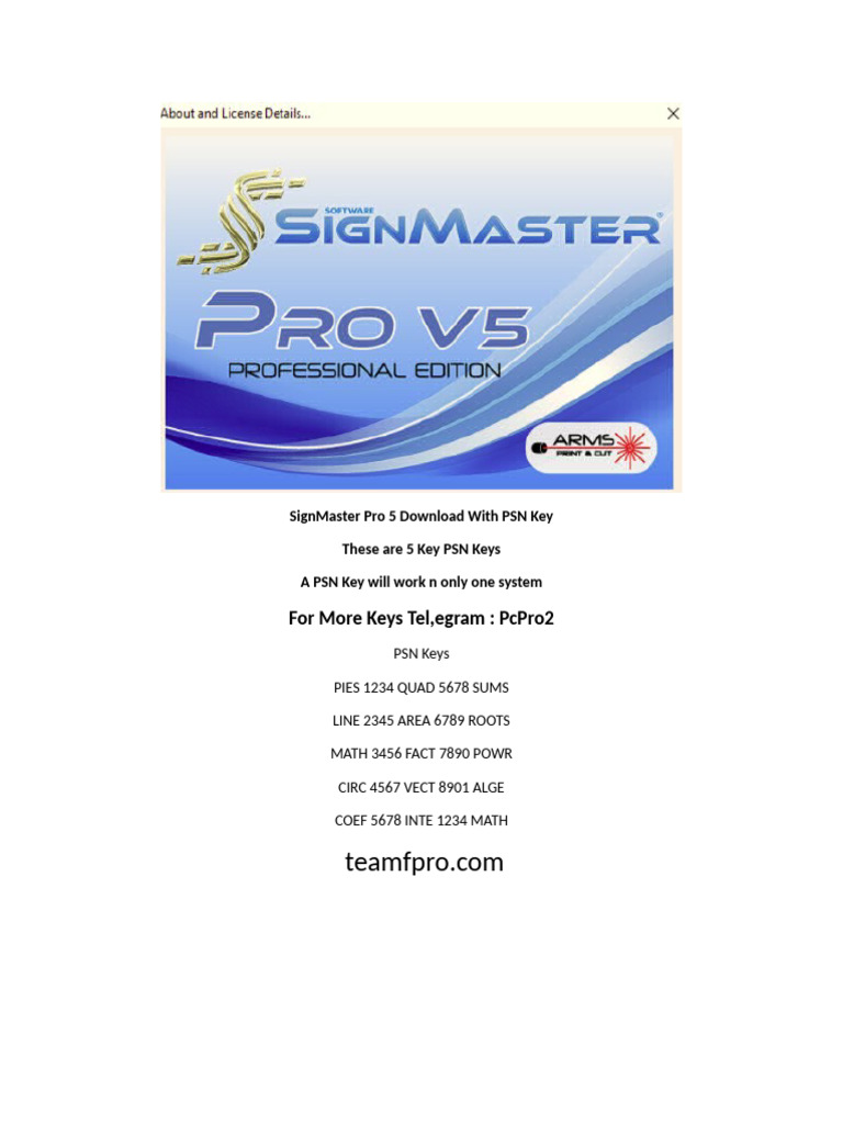 SignMaster Pro 5 Keys | PDF
