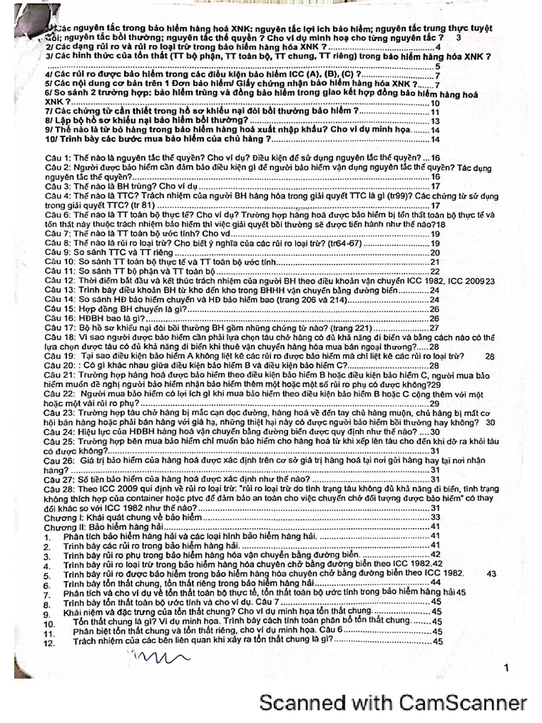 BẢO HIỂM HH XNK | PDF