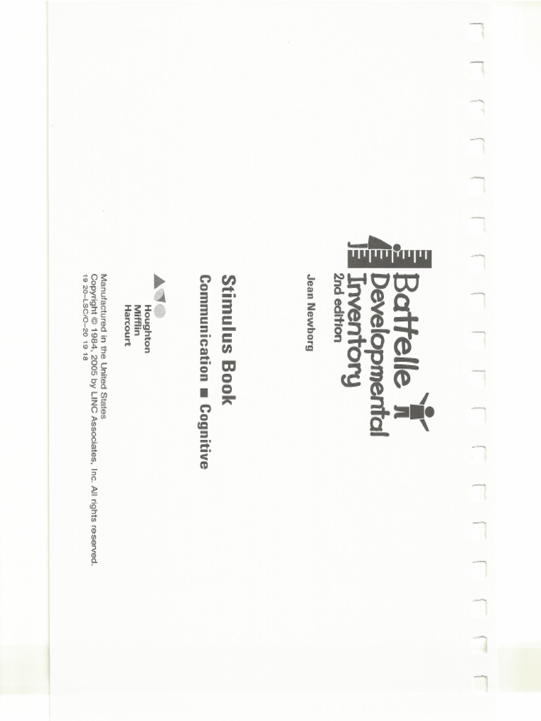 BDI 2nd Ed Stimulus Book (Comm and Cog) | PDF