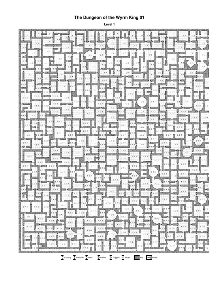 The Dungeon of The Wyrm King 01 | PDF | Door | Wall