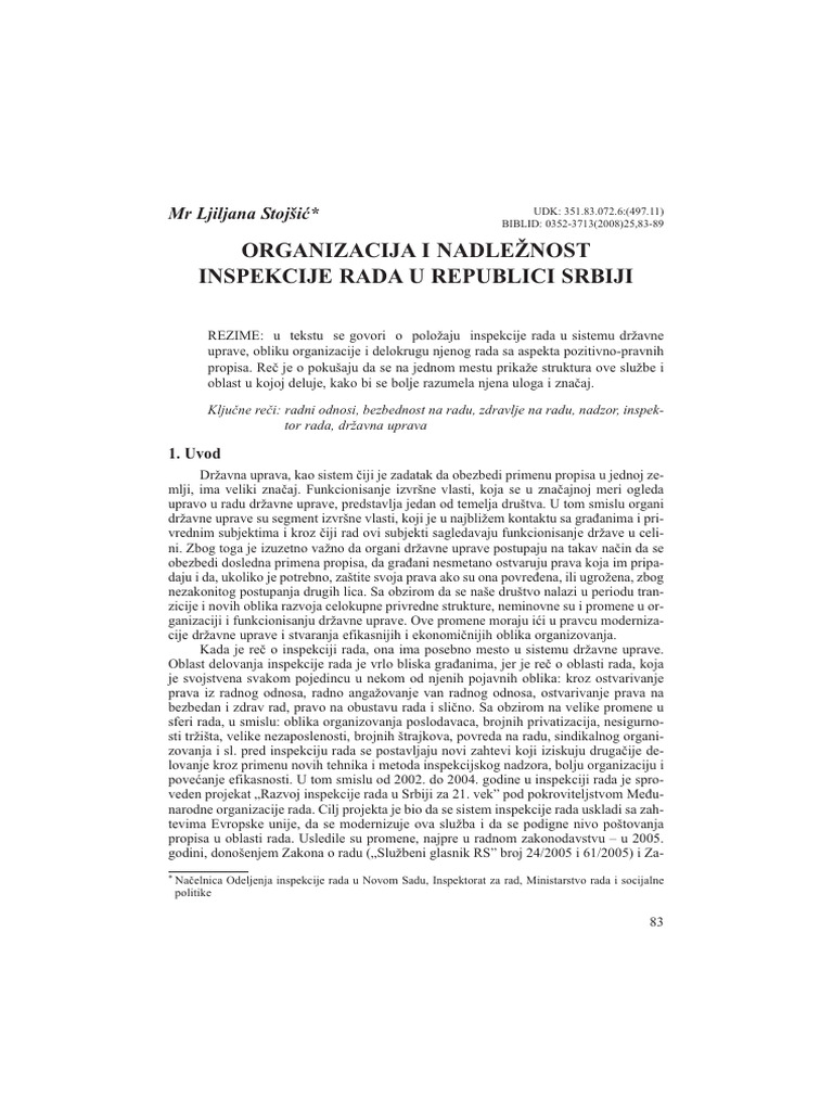 Inspekcija Rada | PDF