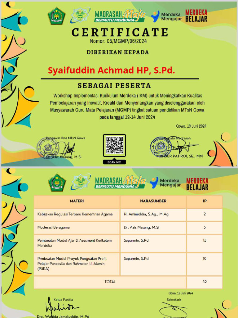 Sertifikat Workshop IKM_Juni 2024 | PDF