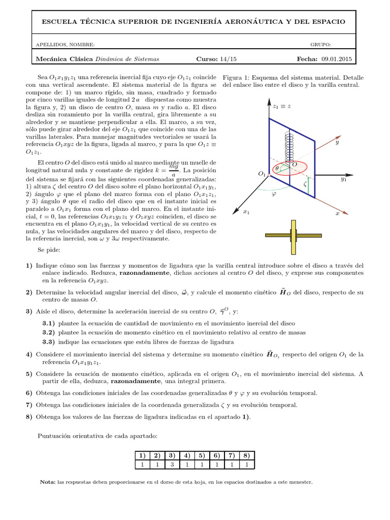 Dinámica de Sistemas en Mecánica Clásica | PDF | Momento angular | Masa