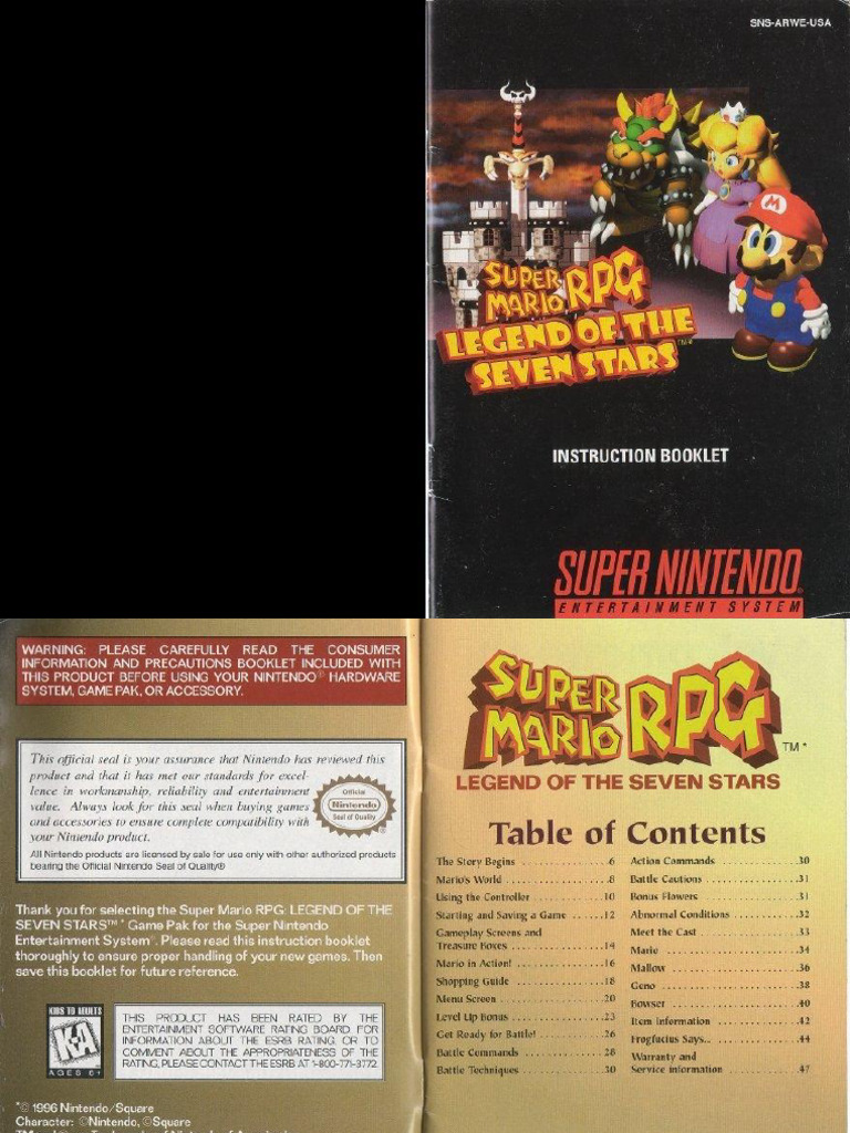 Super Mario RPG - Legend of The Seven Stars (USA) | PDF