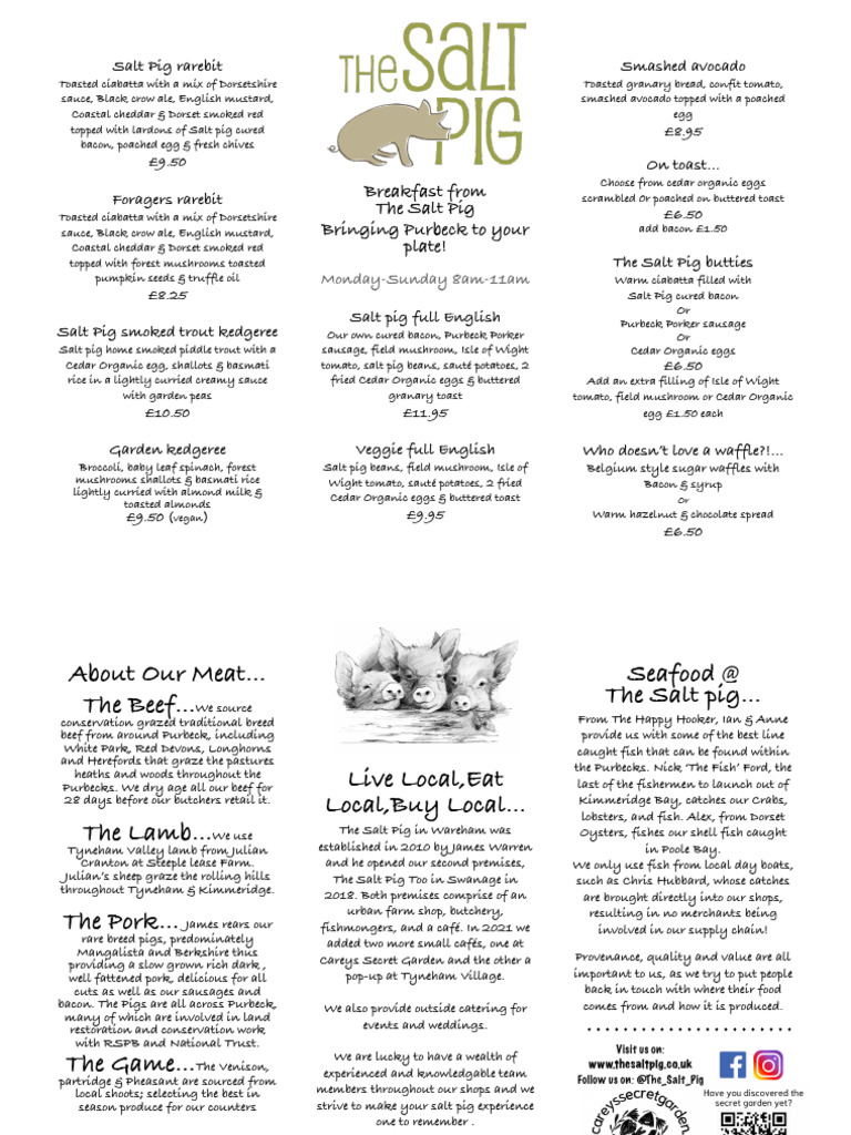 Wareham Breakfast Menu | PDF | Beef | Cooking