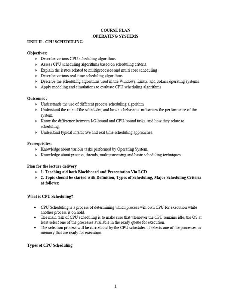 Operating system | PDF | Scheduling (Computing) | Process (Computing) Operating system | PDF | Scheduling (Computing) | Process (Computing)
