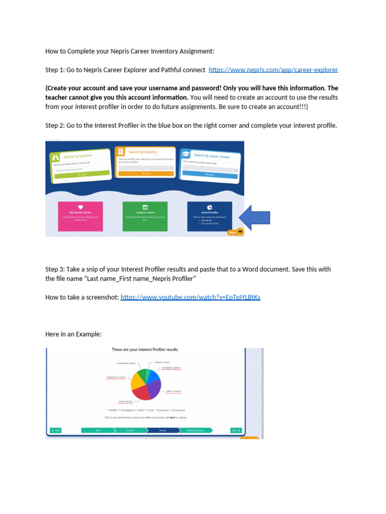 B Career Inventory Survey Directions | PDF