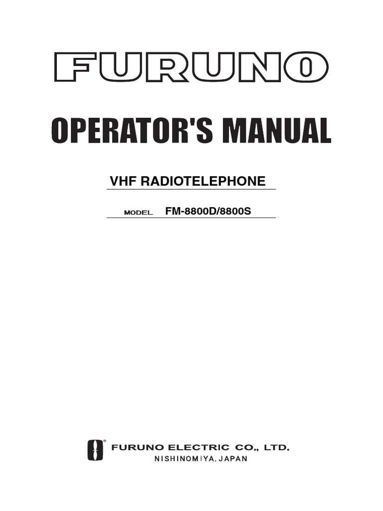 FM-8800 VHF Radiotelephone Manual | PDF | Electronics | Electrical ...