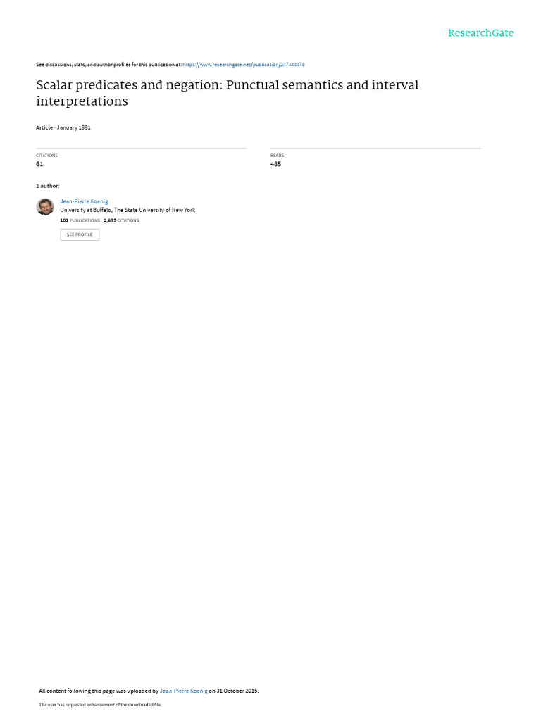 Koening 1992 | PDF | Semantics | Logical Consequence