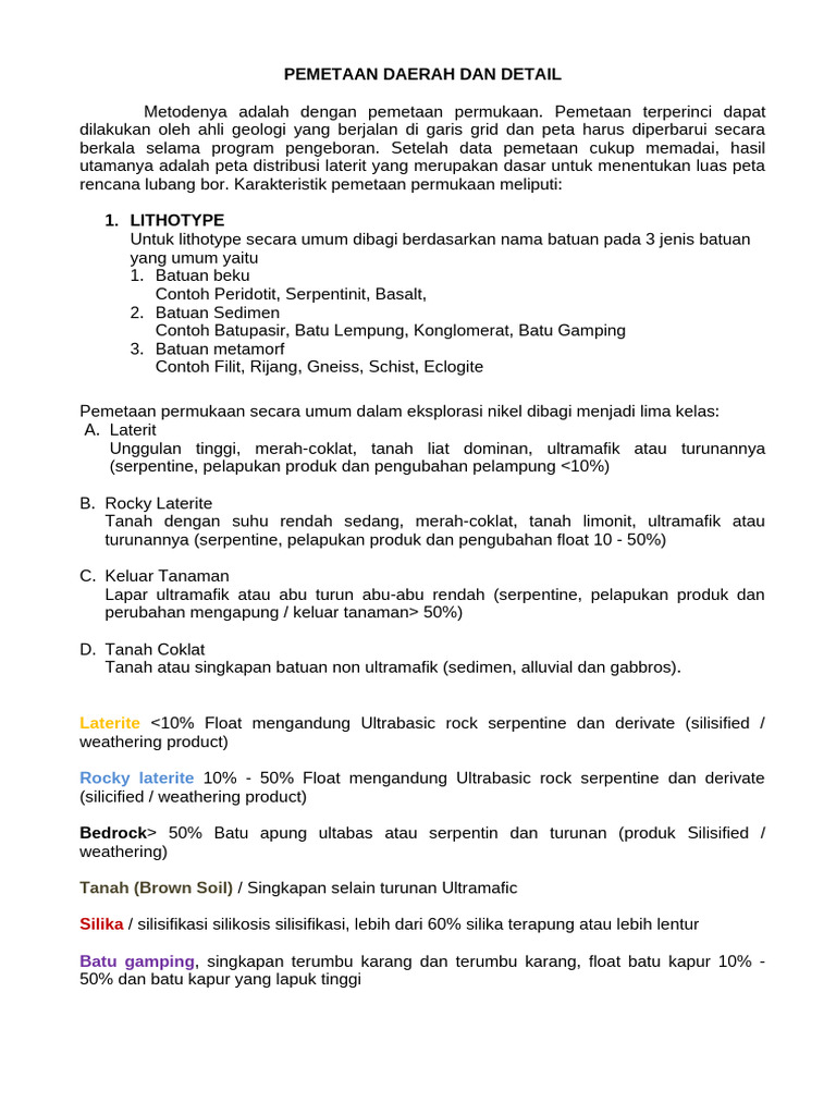 Mapping Metode Nikel - Rev | PDF