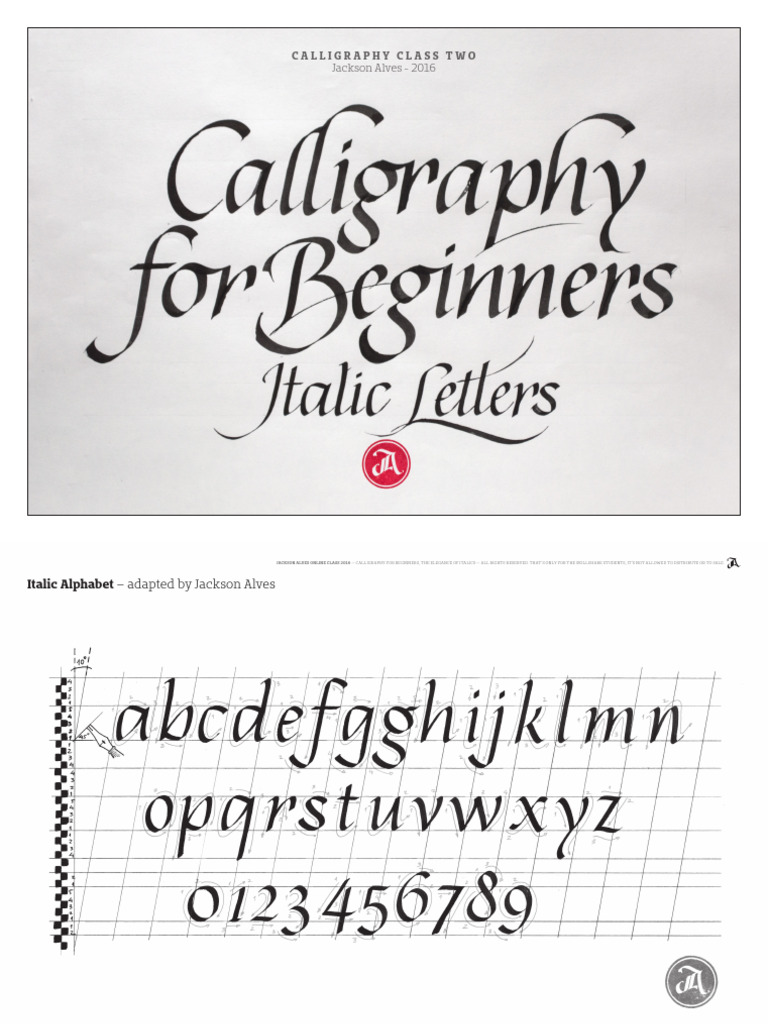 Italic Letters Workbook | PDF | Calligraphy | Written Communication