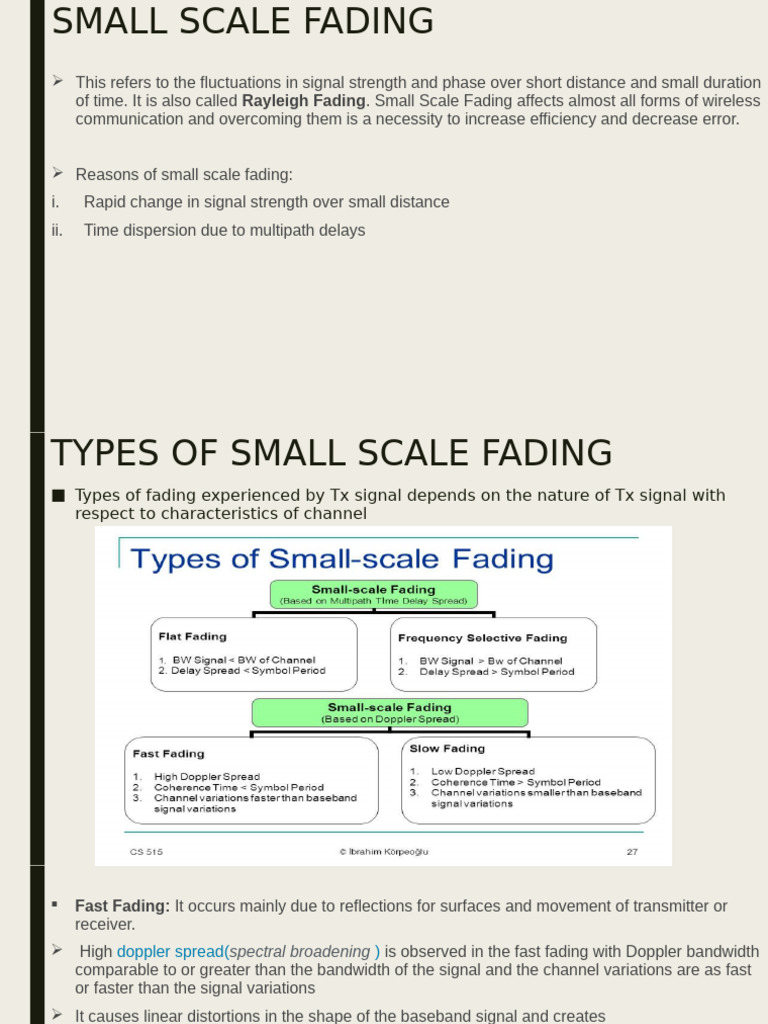 SMALL SCALE FADING | PDF | Electromagnetic Radiation | Physical Phenomena