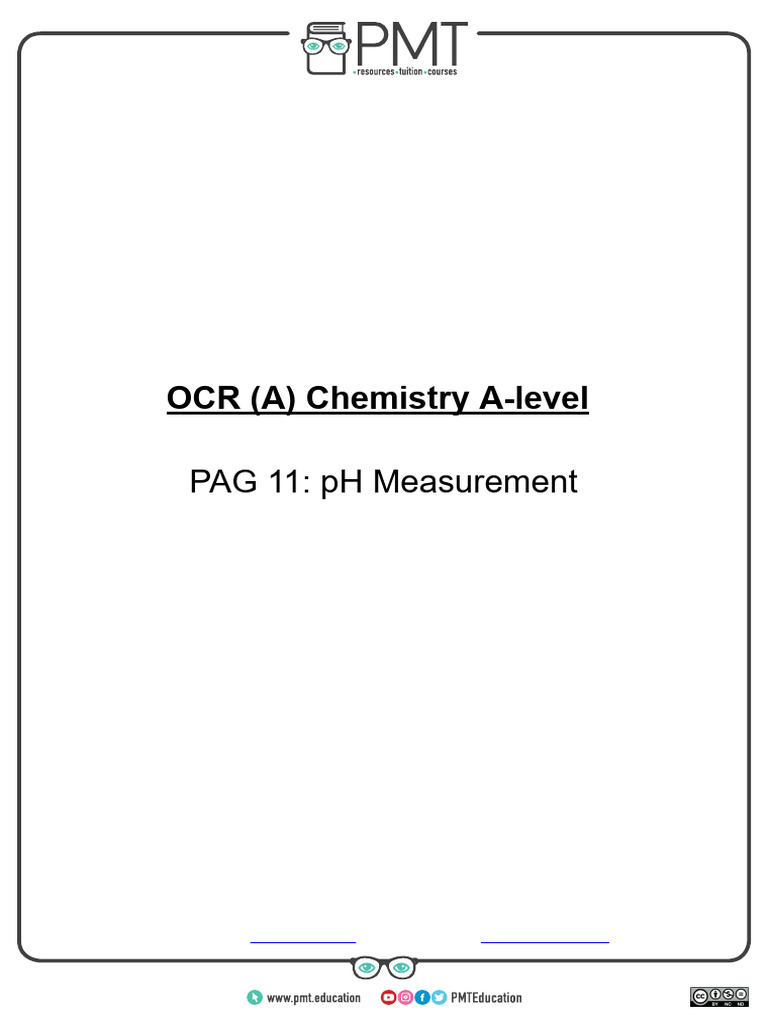 pH Measurement in OCR Biology | PDF