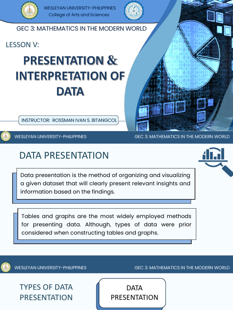 Data Presentation Methods Guide | PDF | Histogram | Pie Chart