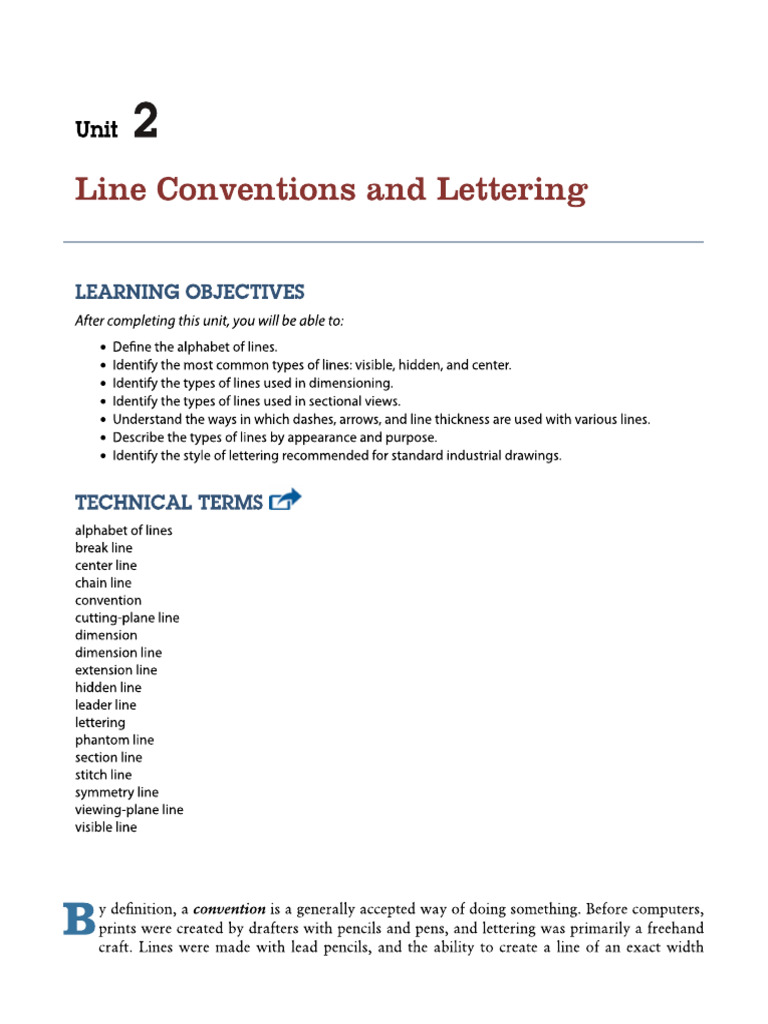 Unit 2 Line Conventions and Lettering | PDF
