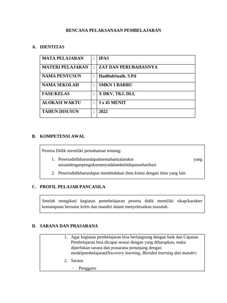 RPP Guru Penggerak | PDF