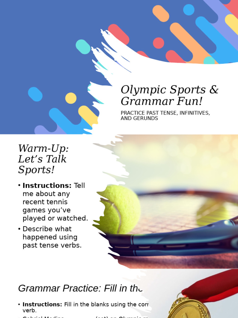 Olympic Sports & Grammar Fun! | PDF