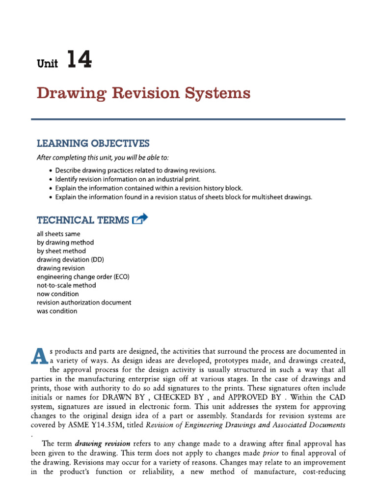 UNIT 14 DRAWING REVISION SYSTEMS | PDF