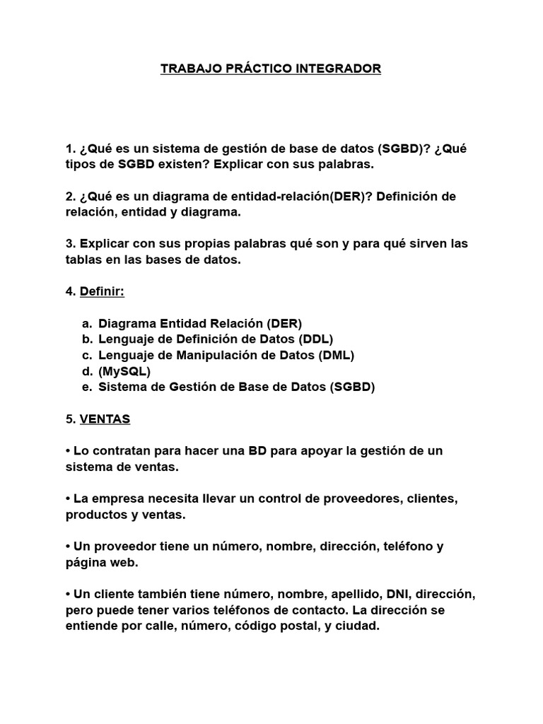 TP Integrador Admin BBDD | PDF