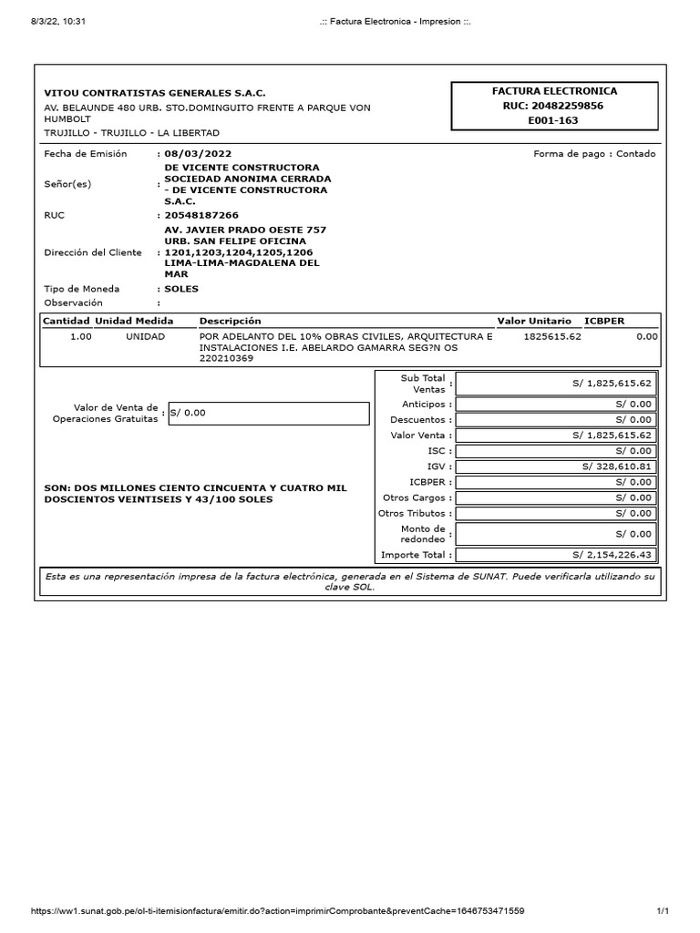 E001 163 Adelanto | PDF | Tecnología bancaria | Pagos