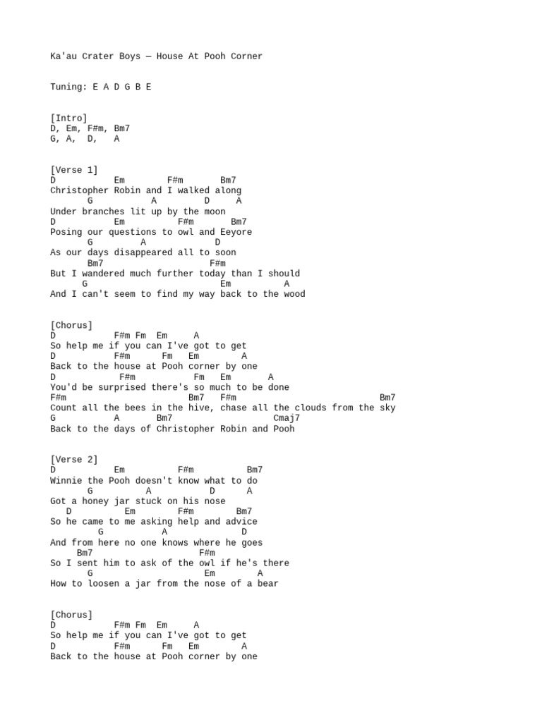 Ka'Au Crater Boys - House at Pooh Corner | PDF | Beekeeping | Bees