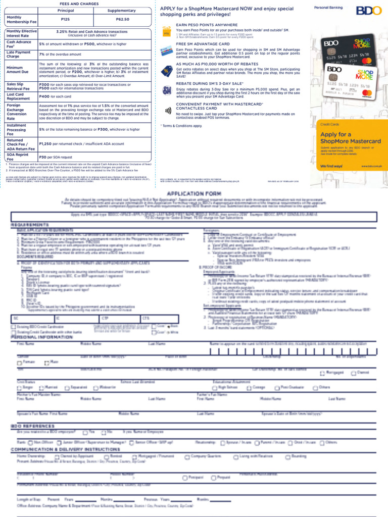 ShopMoreMC-AppForm_0 | PDF | Credit Card | Identity Document