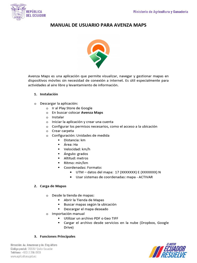 Guía de Uso de Avenza Maps | PDF