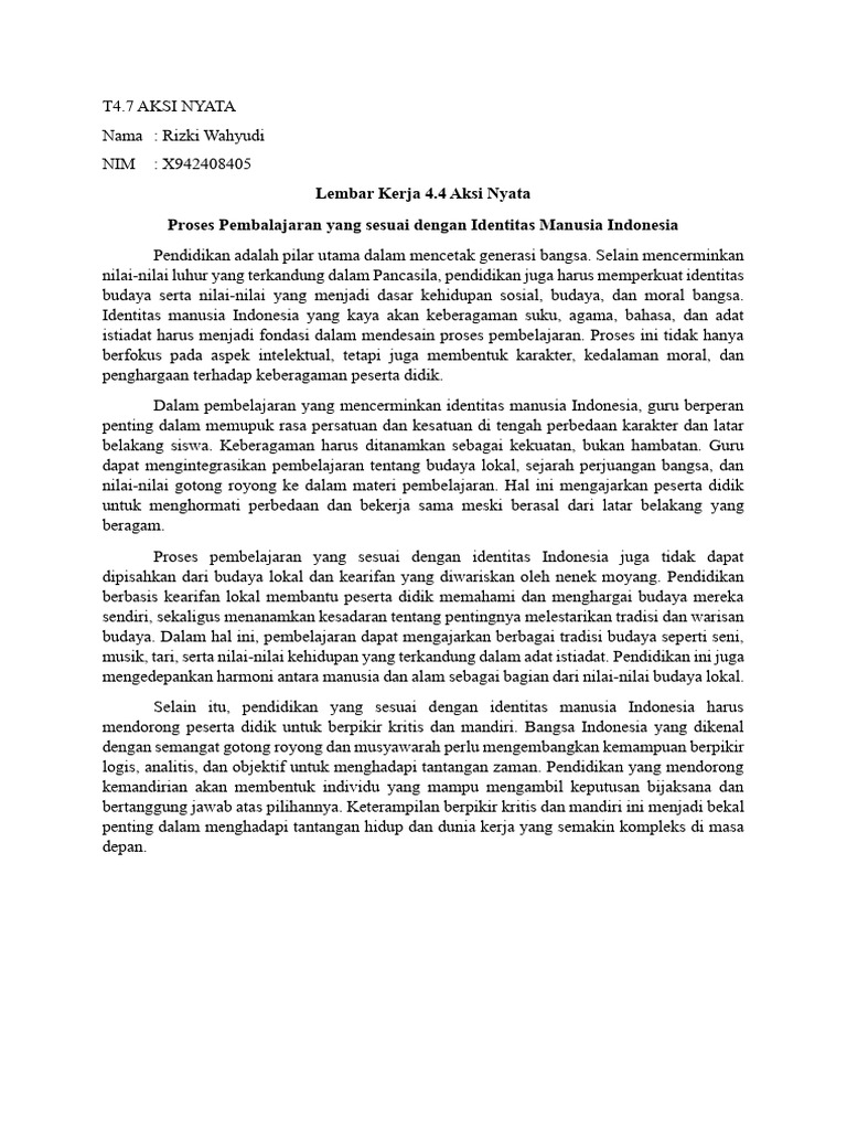 T4.7 Aksi Nyata | PDF