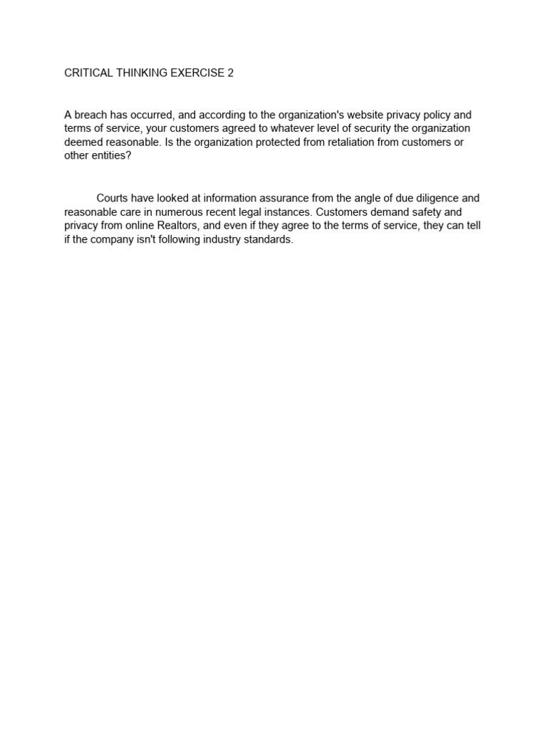 Critical Thinking Exercise 2 (Gultiano) | PDF