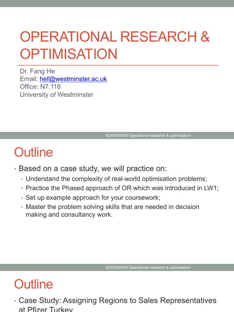 LW9 Case Study | PDF | Mathematical Optimization | Mathematical Model