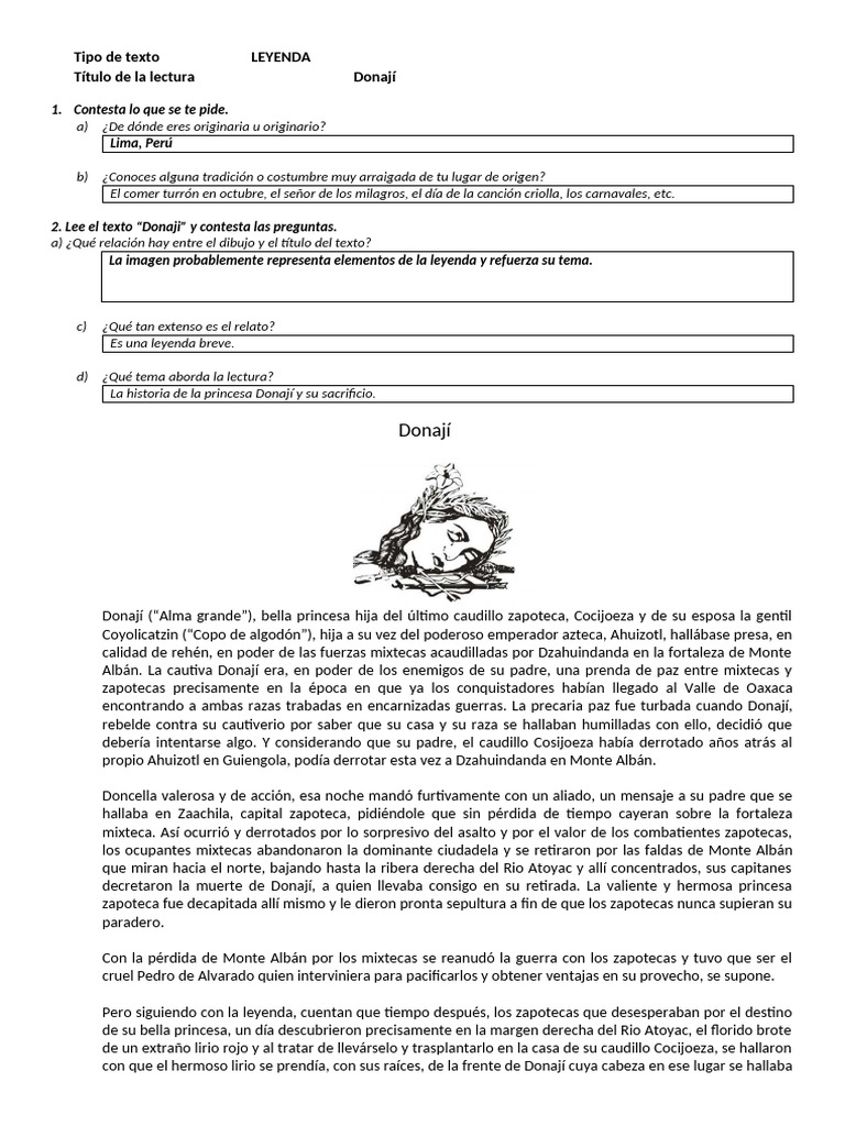 Tipo de Texto LEYENDA - REFORZAMIENTO | PDF