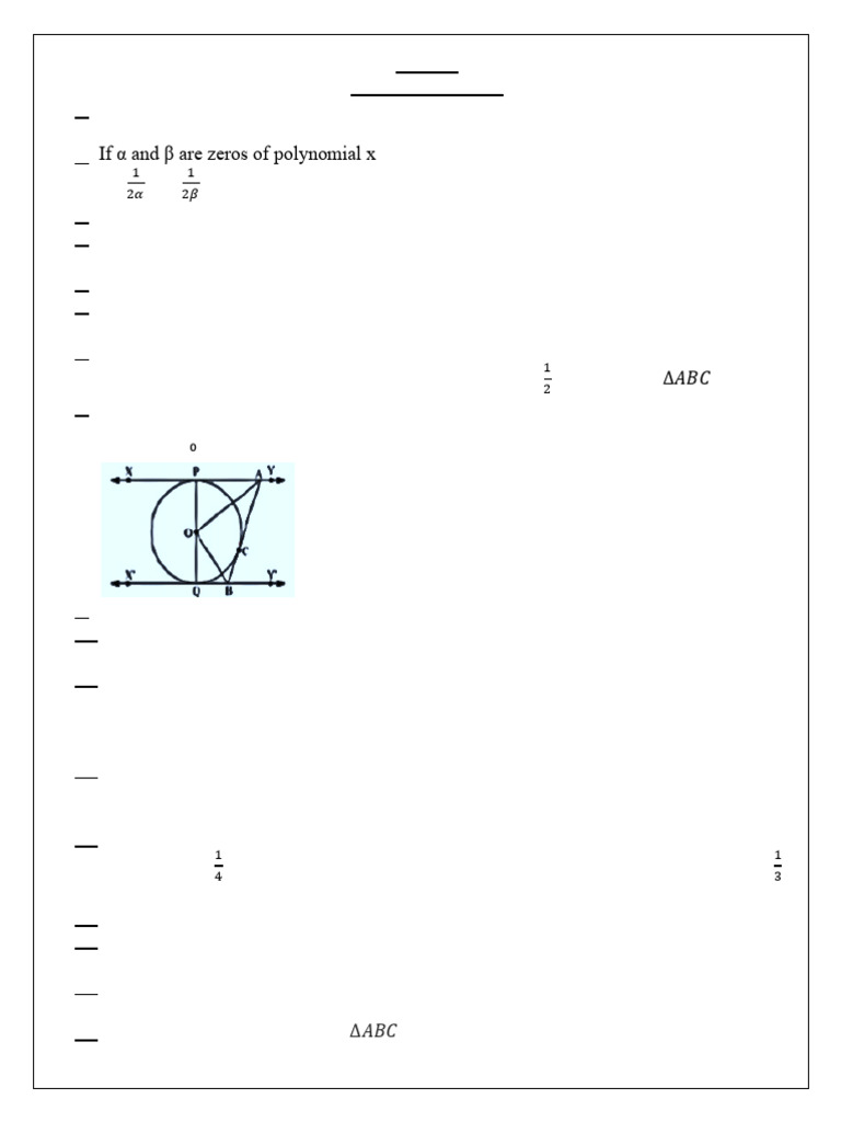 Class X Maths Assignment | PDF | Circle | Trigonometric Functions
