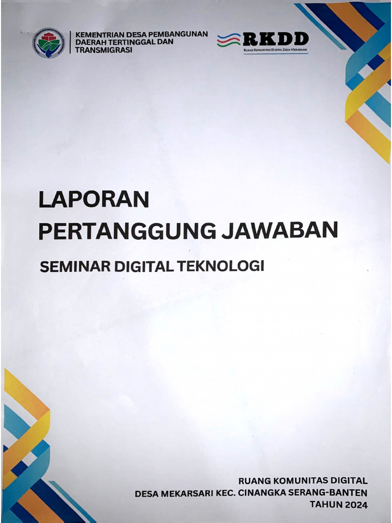 LPJ Seminar Digital Teknologi Desa Mekar | PDF