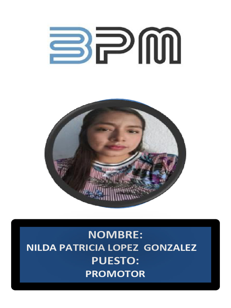 Formato Credencial - BPM Nilda Patricia | PDF