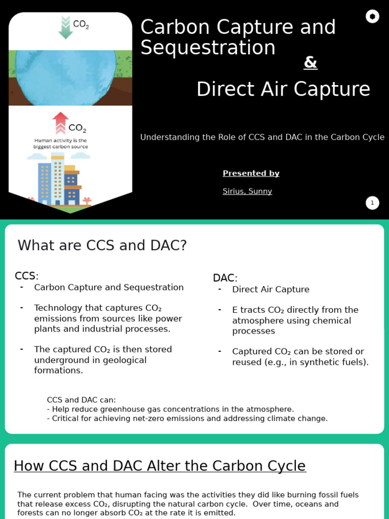 CCS & DAC | PDF | Carbon Capture And Storage | Carbon Sequestration