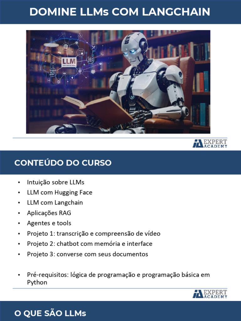Slides Domine LLMs com LangChain | PDF | Aprendizado de máquina | Inteligência artificial