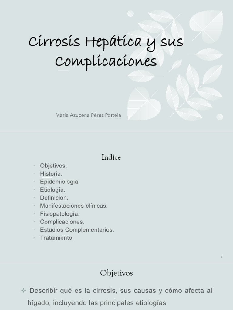 Cirrosis - Hepatica Clase | PDF | Cirrosis | Especialidades Medicas